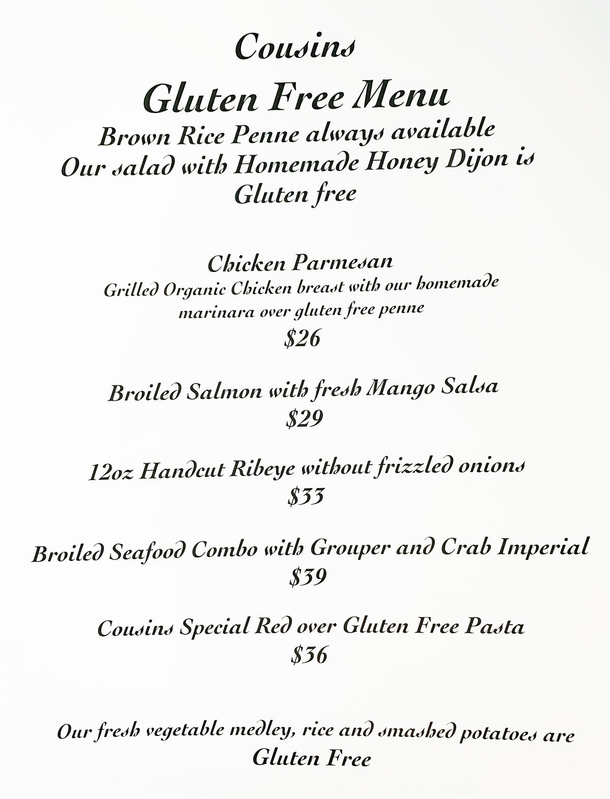 Cousins Restaurant | 104 Asbury Avenue, Ocean City, NJ | (609) 399-9462